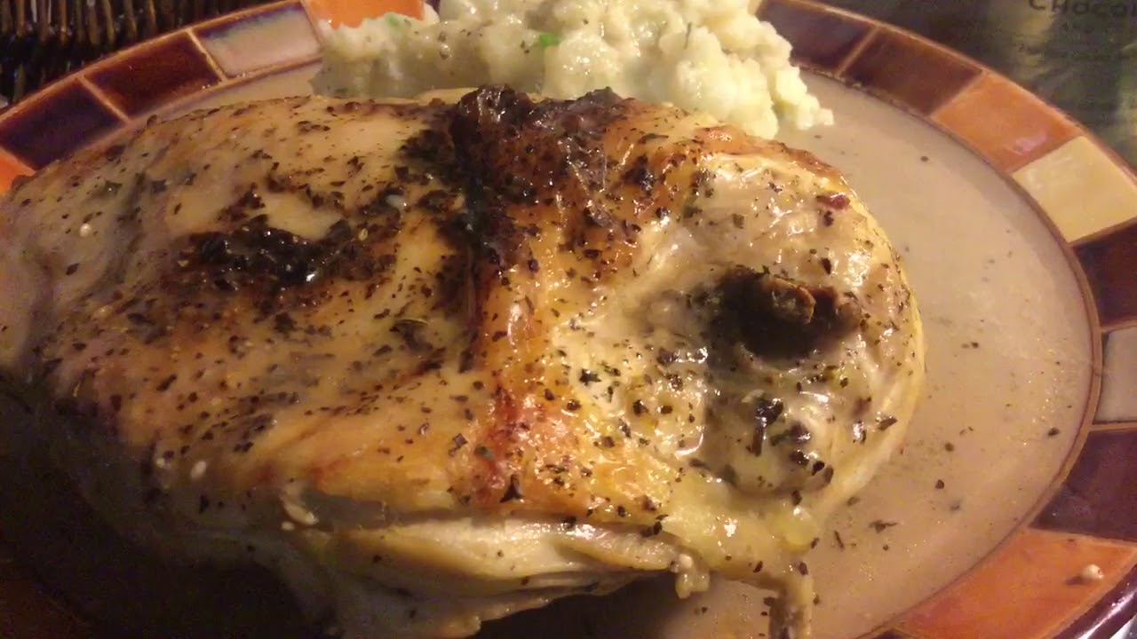 Food porn: Herb Baked chicken, scallion smashed potatoes, and chicken ...