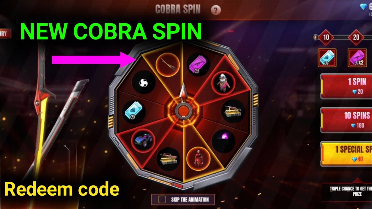 New cobra spin event || I got all rare items || cobra sprinter bundle ...