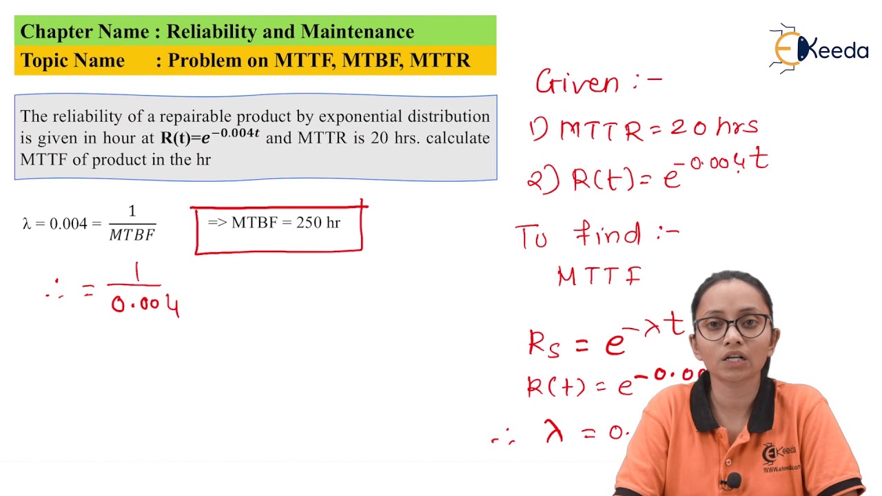 Problem on MTTF, MTBF and MTTR - YouTube