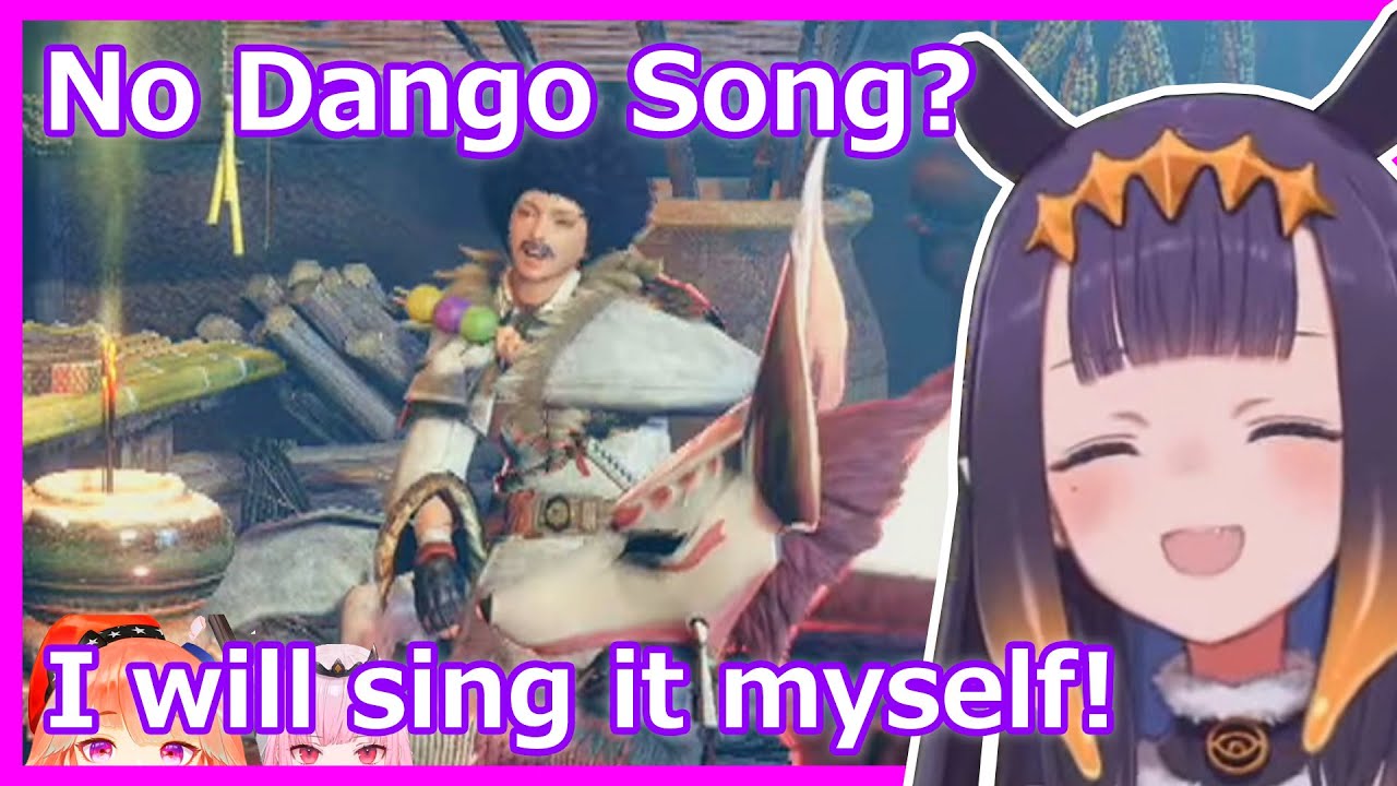 【HoloEN】Ina try to sing MHR Dango Song "Acapella" (Fluffy Bunny Dango ...