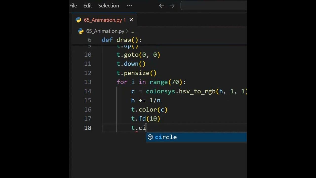 Amazing Animation||#python #pythonturtle #coding #programming #turtle #graphics #viralshorts # ...