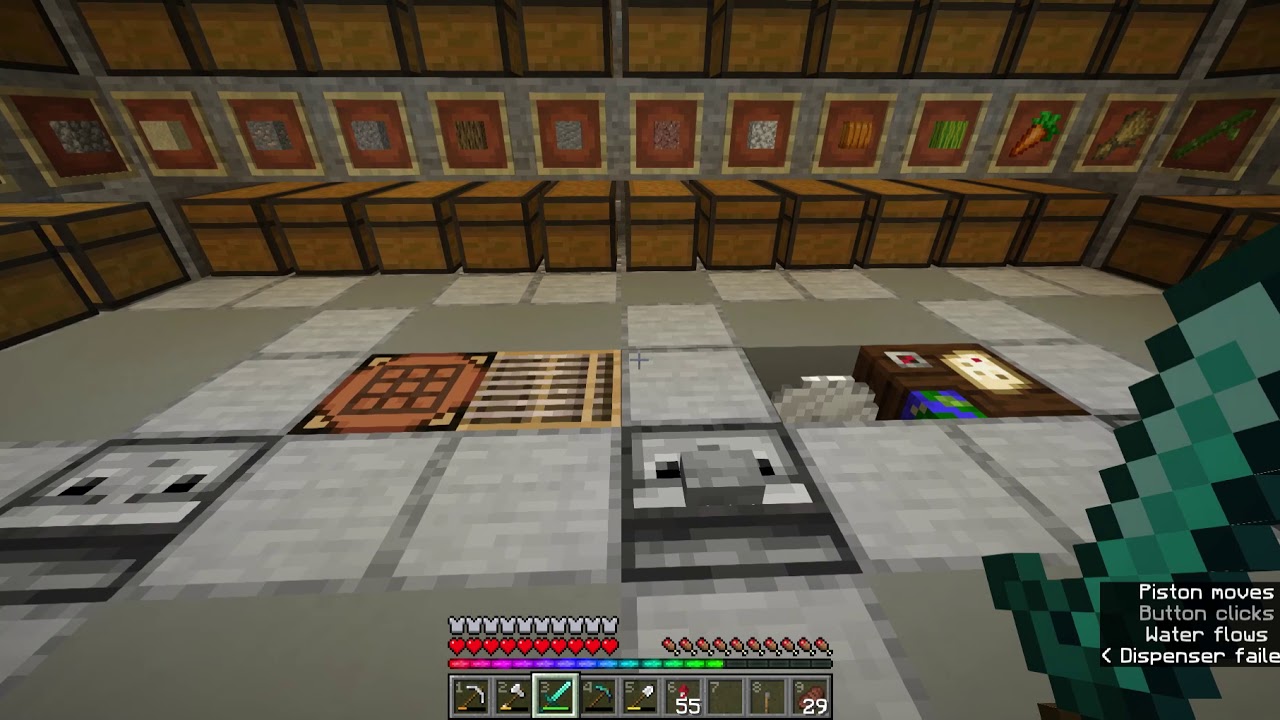 Pop-up crafting stations in minecraft - YouTube