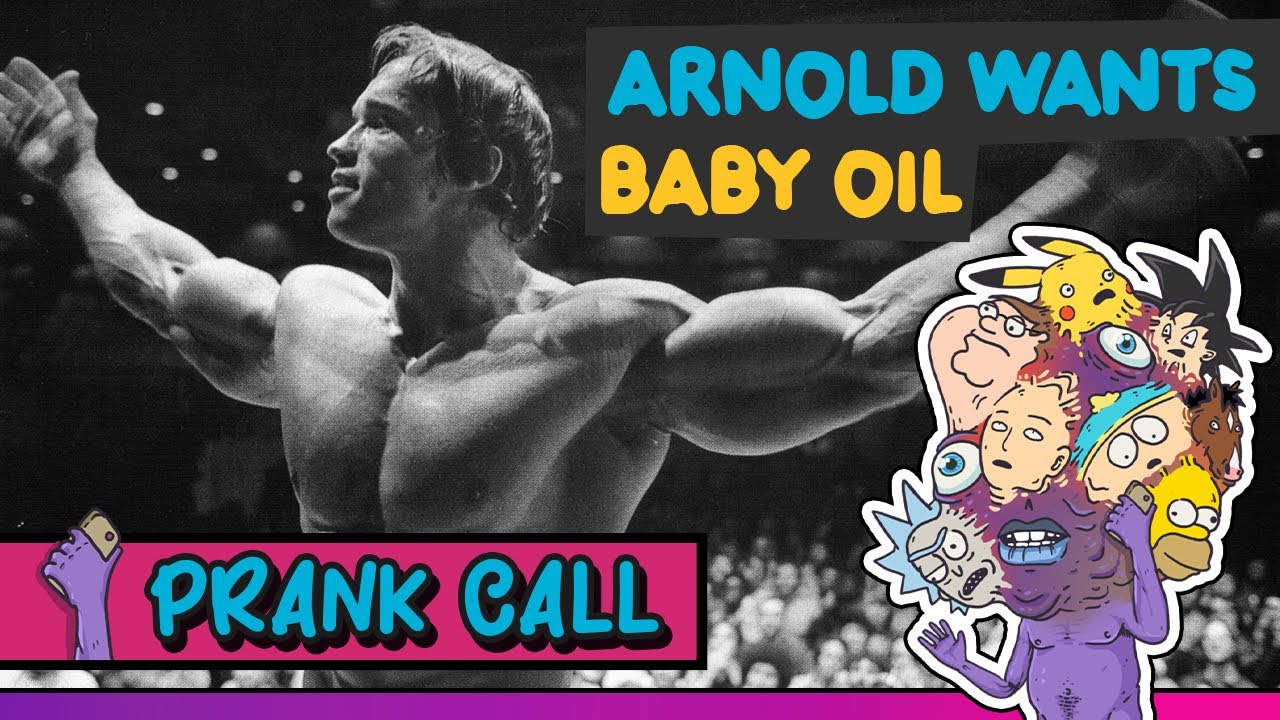 Arnold wants baby oil soundboard prank call - YouTube