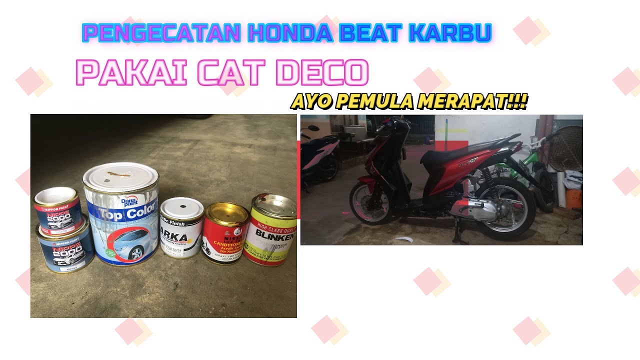 PENGECATAN FULL BODY HONDA BEAT MERAH CANDY - YouTube