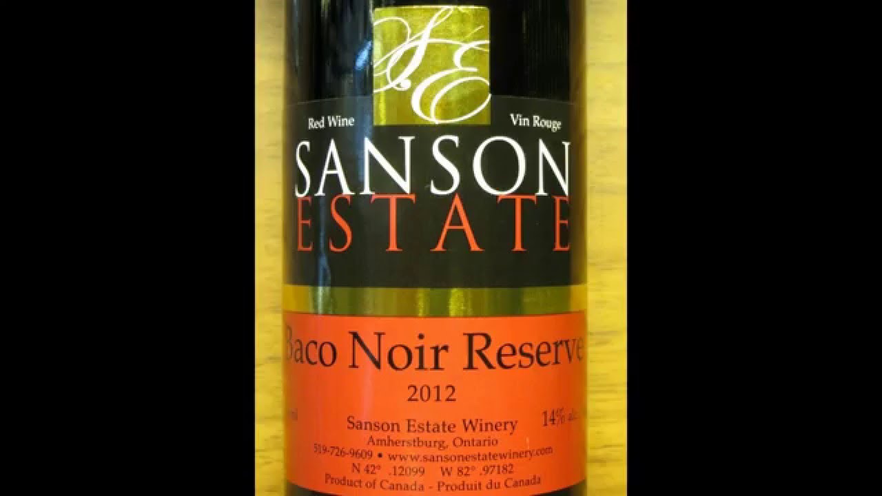 Ontario Wine Review Video #161: Sanson 2012 Baco Noir Reserve - YouTube