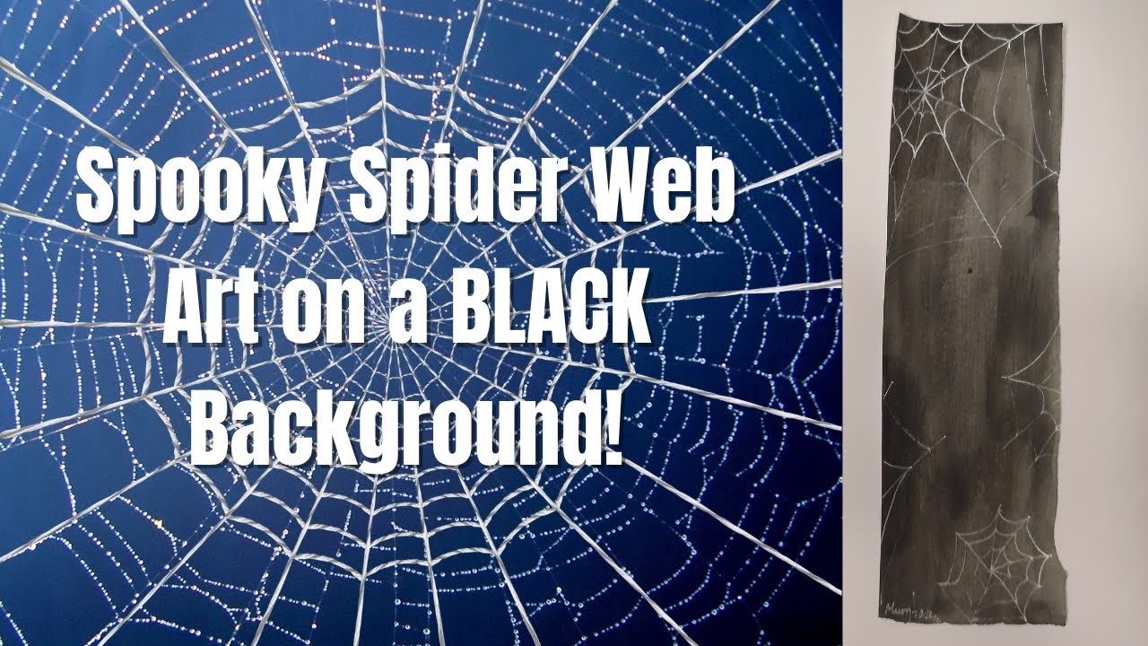 Spooky Spider Web Art on a BLACK Background! || #spiderweb #web # ...