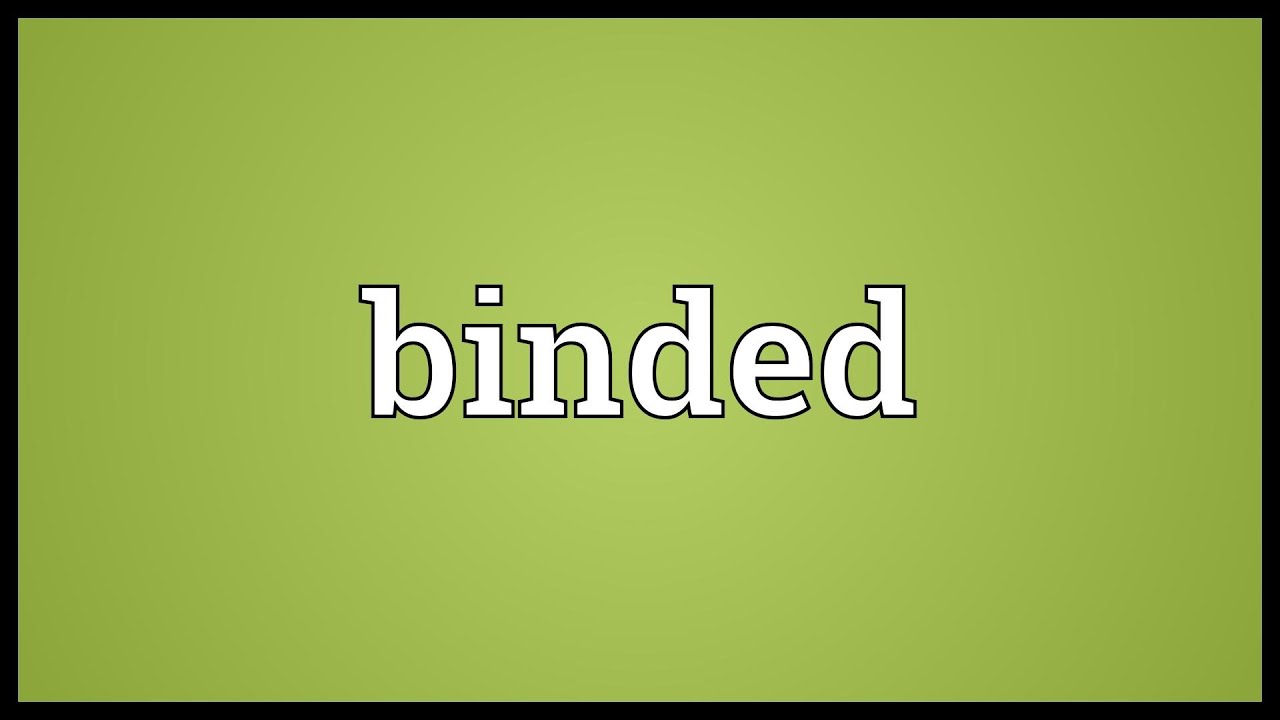 Binded Meaning - YouTube