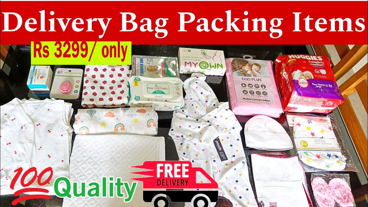 Delivery Bag Packing Items | Newborn kit| Maternity kit, 💯 quality ...