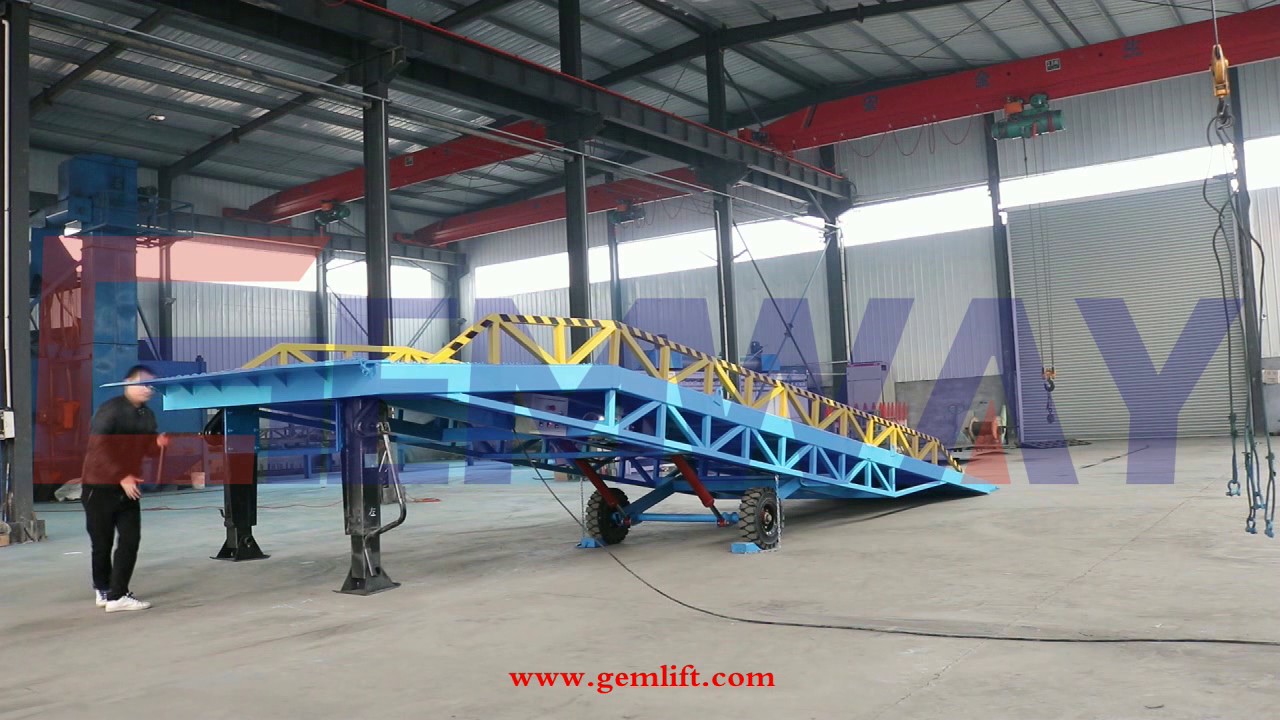 GEM Electric Power Mobile Loading Ramp with Outriggers - YouTube