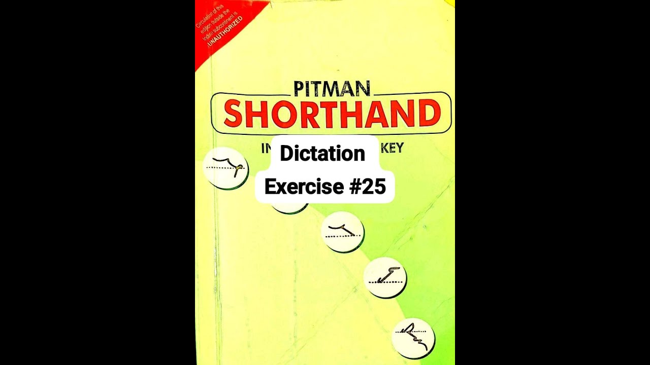 Pitman Shorthand Practice Exercise 25 - YouTube