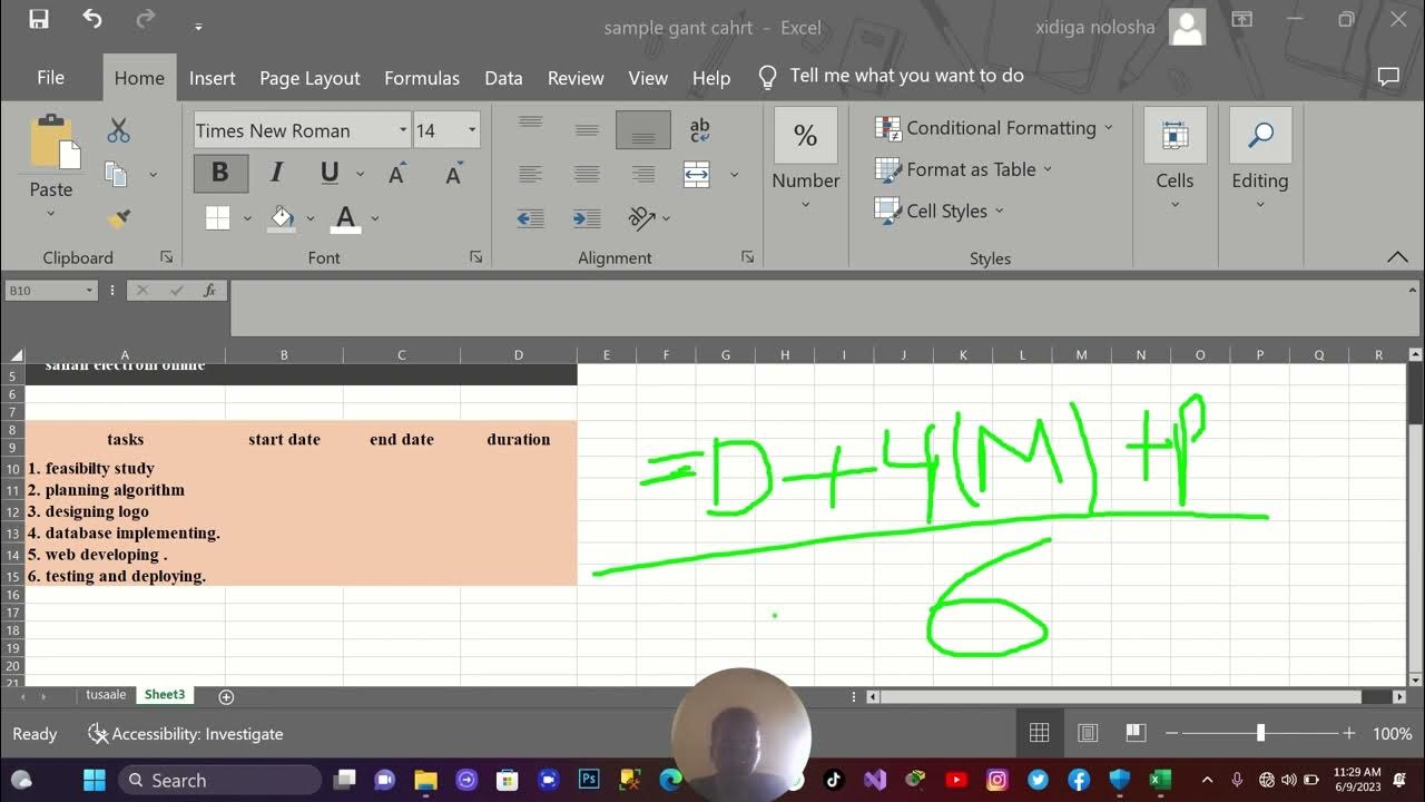 gant chart part 2 - YouTube