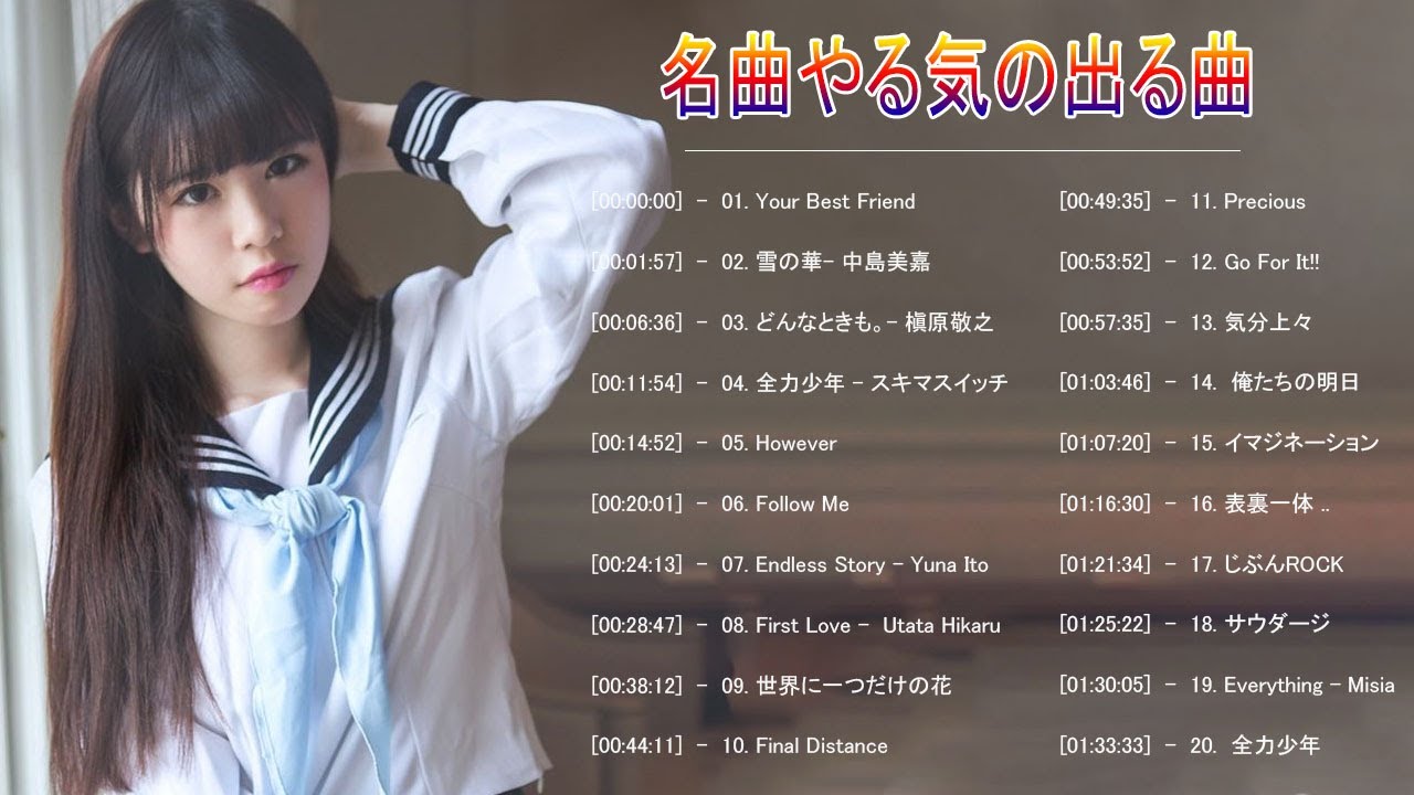前向きになれる曲 ポジティブになれる曲 やる気 元気 邦楽 メドレー ღ 落ち込んだ時に聴く曲!元気が出る歌 邦楽 J Pop 名曲 やる気の