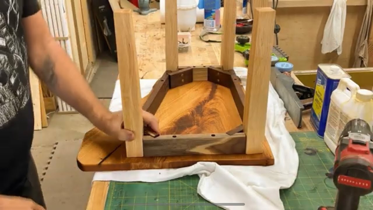 Small Live Edge Maple Table - YouTube