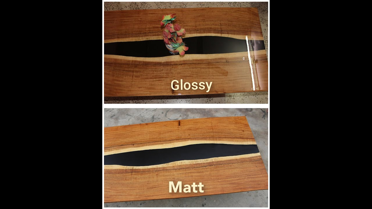 BLACK EPOXY RESIN TABLE (MATT OR GLOSSY) - YouTube