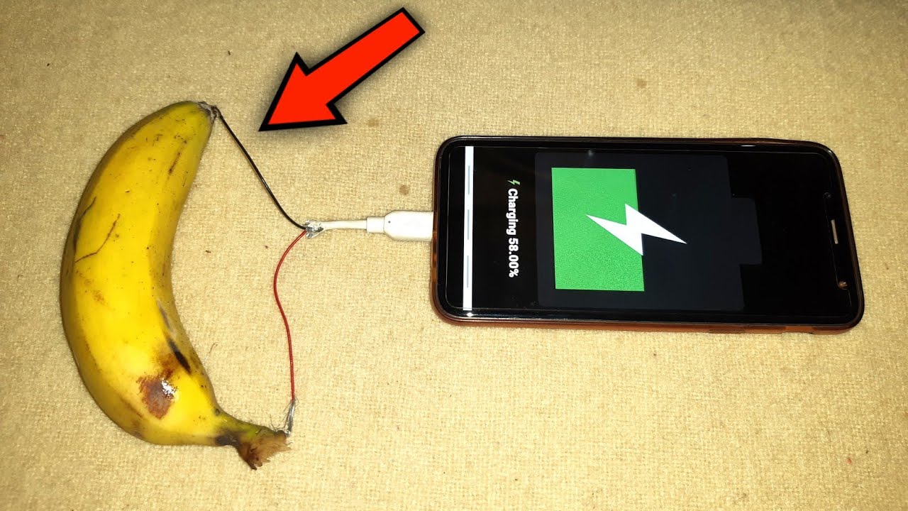 DIY Charging A Smartphone With Banana Hack 💯 Real #hack #charge #2024 ...