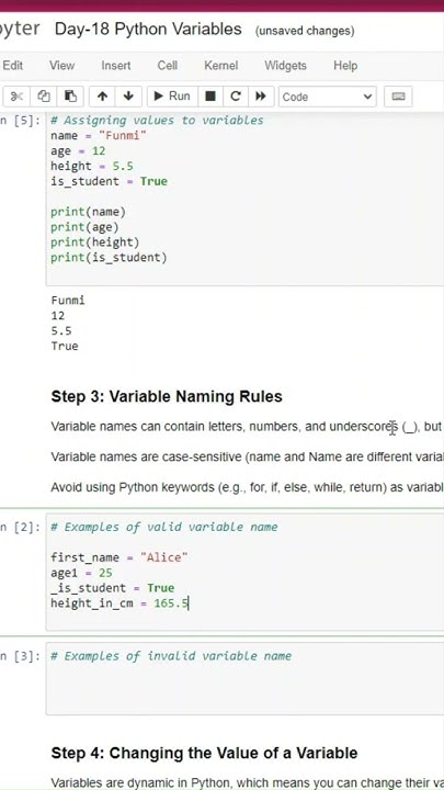 Python Variables 100 Days Of Python Programming Day 18 Shorts Pythonprogramming Youtube