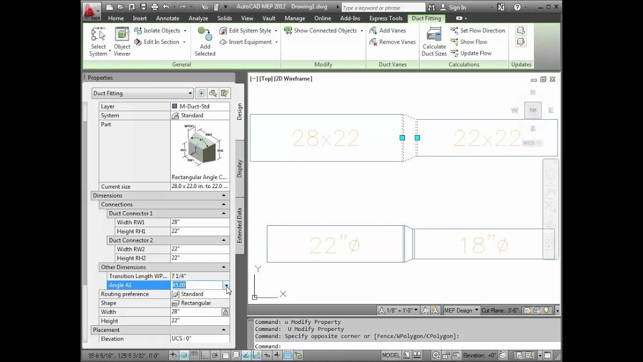 Change the Angle of a Concentric Duct Transition Fitting - YouTube