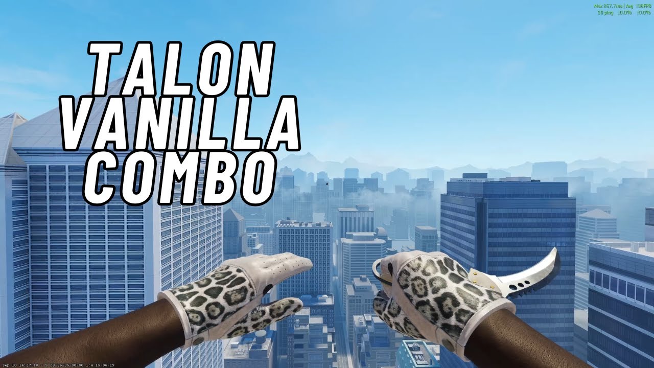 Clean White CS2 Knife Glove Combo - Talon Vanilla with Driver Gloves ...