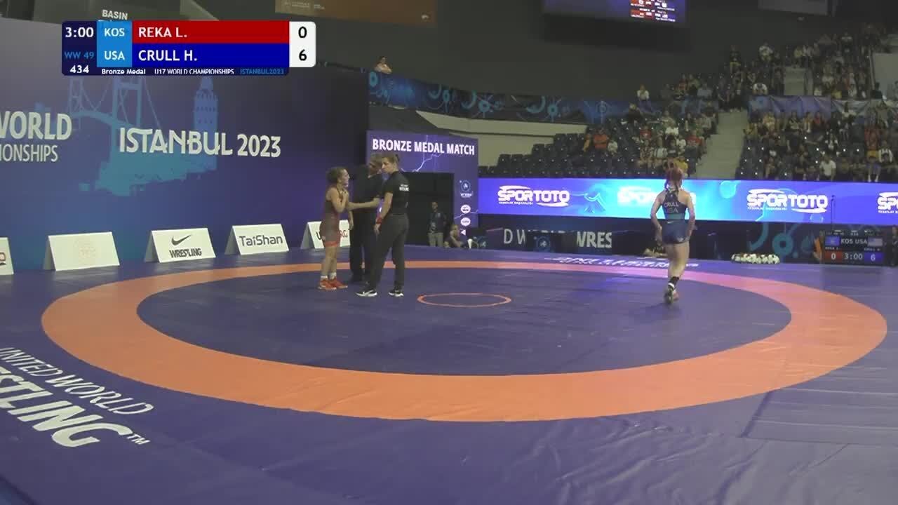 Bronze Medal • WW 49Kg • Lonisa REKA (KOS) vs. Heather Marie CRULL (USA ...
