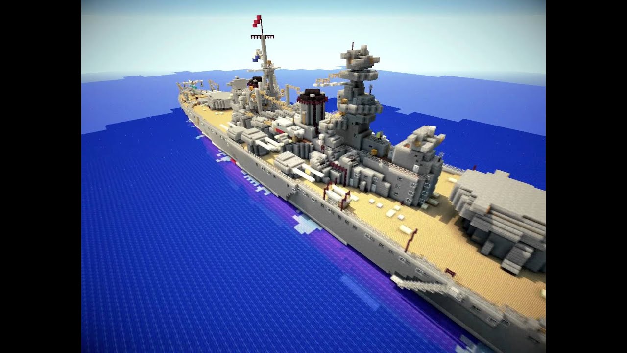 Sovetsky Soyuz class battleship in minecraft - YouTube