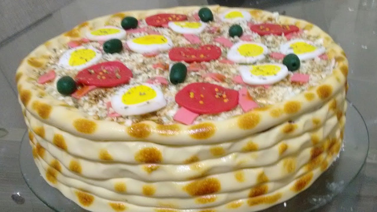 Bolo pizza ( decoração) - YouTube