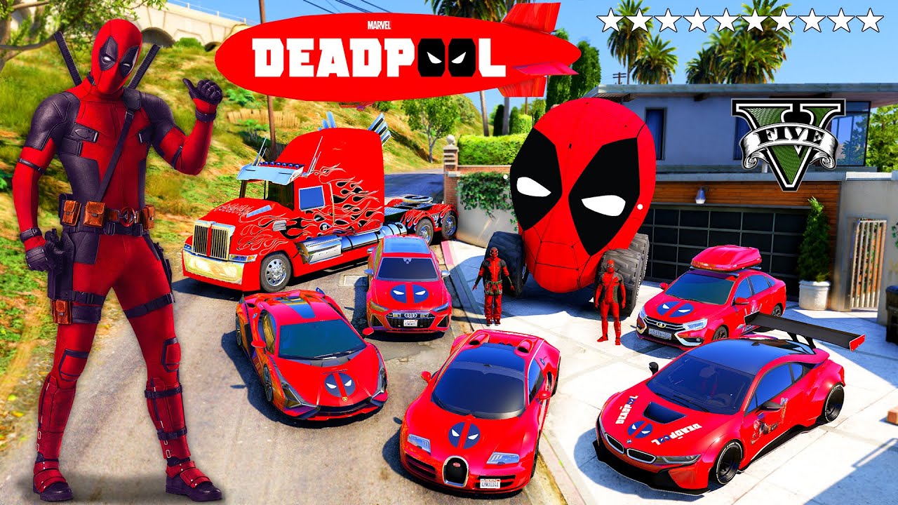 GTA 5 - Stealing DEADPOOL's Luxury Cars With Franklin | (Real Life Cars ...