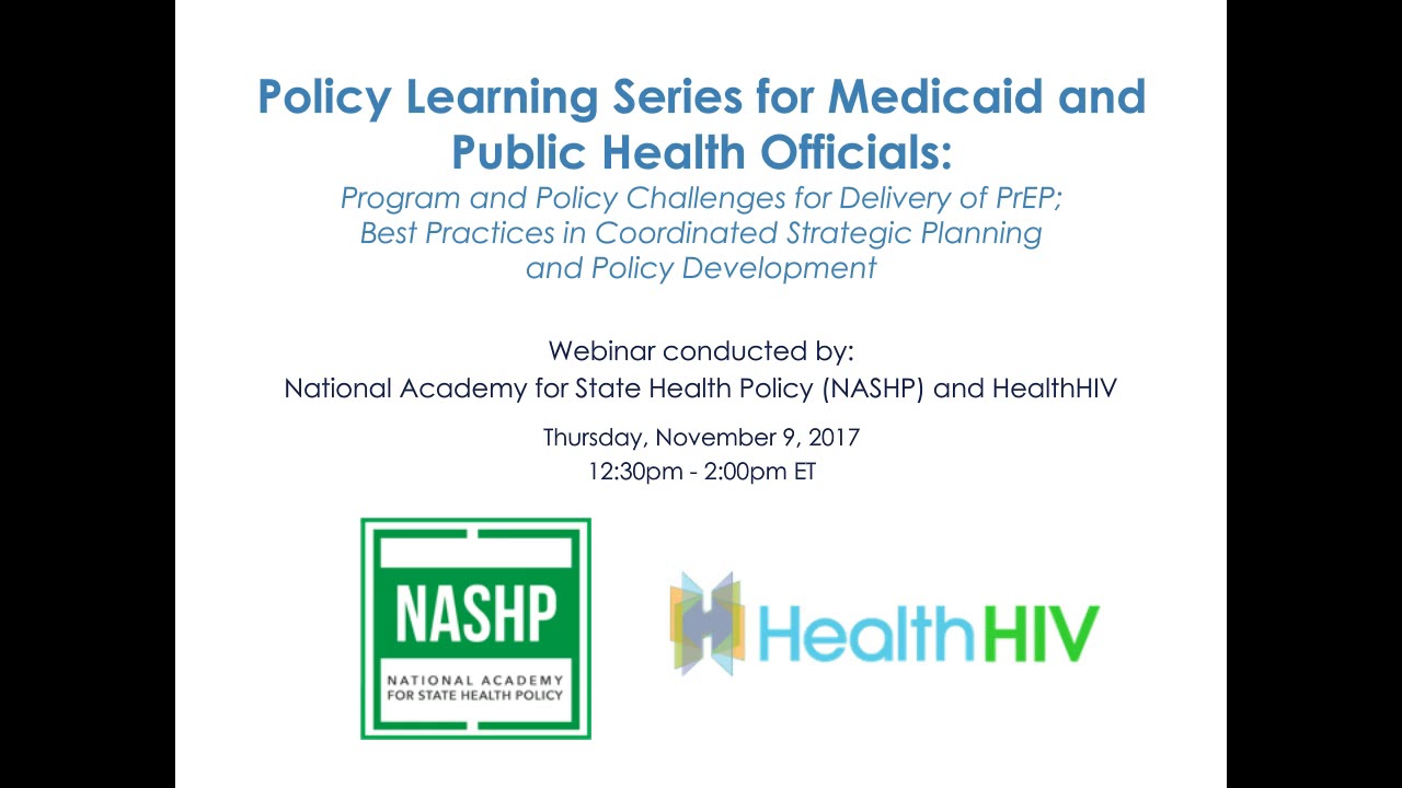 PrEP Policy Learning Series: Program and Policy Challenges for Delivery ...