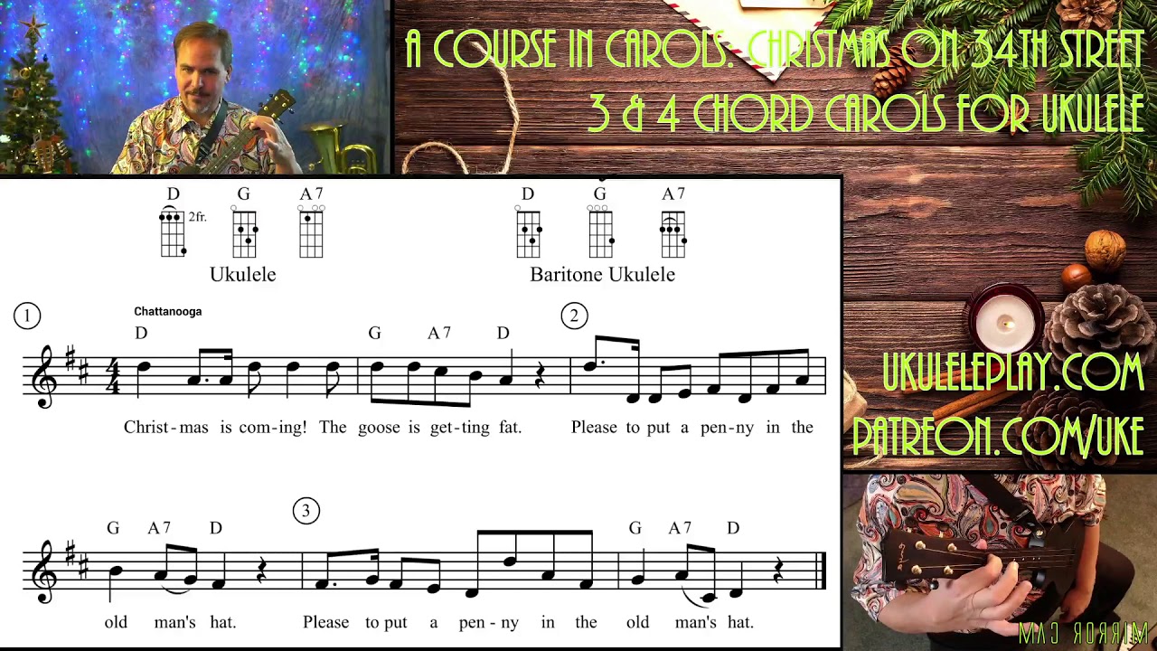 Christmas is Coming : Complete Sing-a-long and Ukulele Tutorial - YouTube