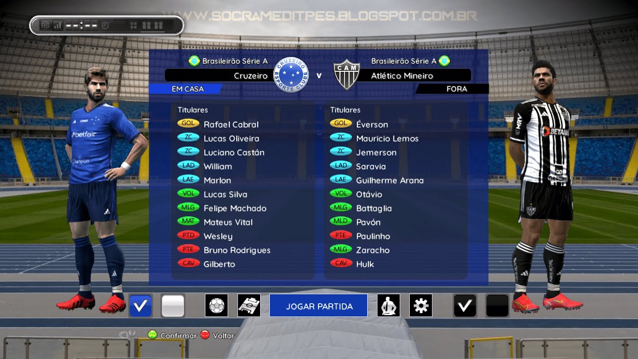 CRUZEIRO X ATLÉTICO-MG - CLÁSSICO MINEIRO NO PES 2013 - YouTube
