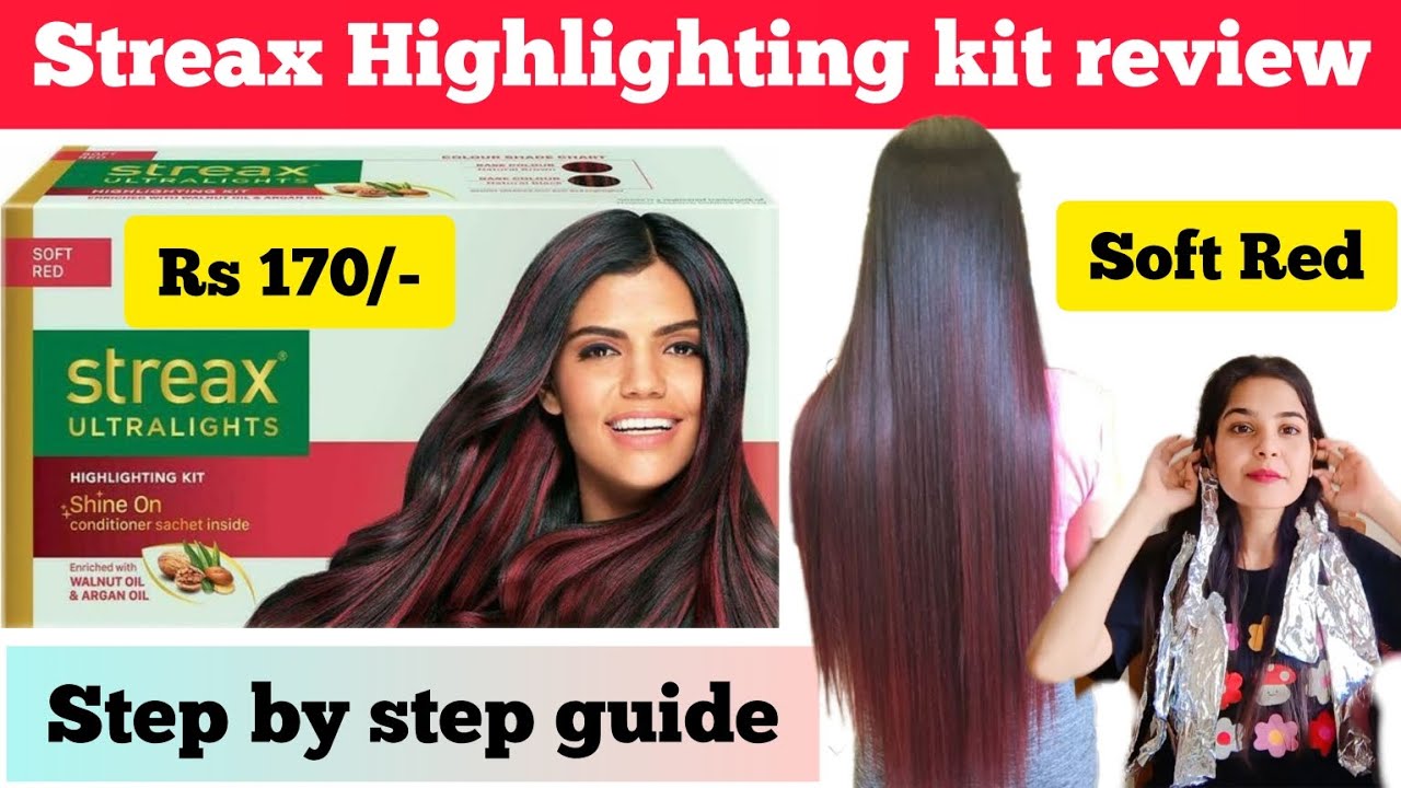 घर पर बालों को highlight करें सिर्फ 170/- में l Streax highlighting kit ...
