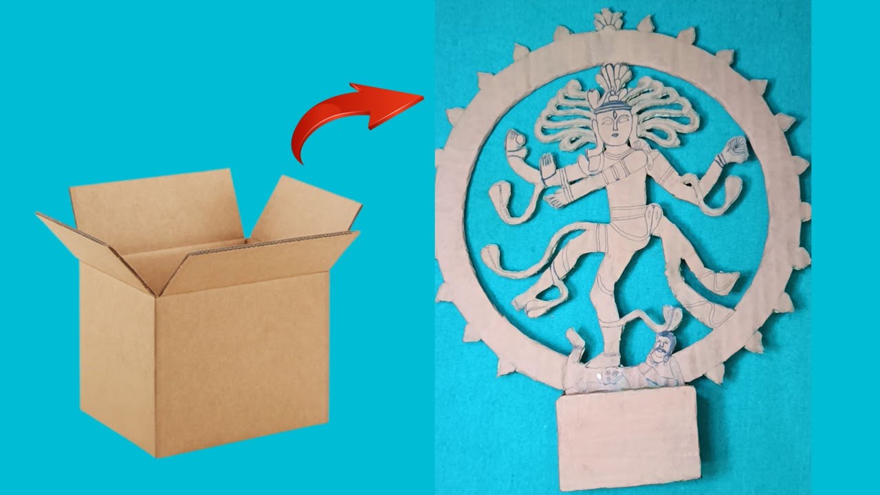 How to Make Shiva Nataraj with cardboard || Cardboard craft || craft ...