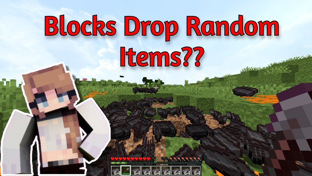 Minecraft But Blocks Drop Random Items😱 | BIDUSHI PLAYS - YouTube