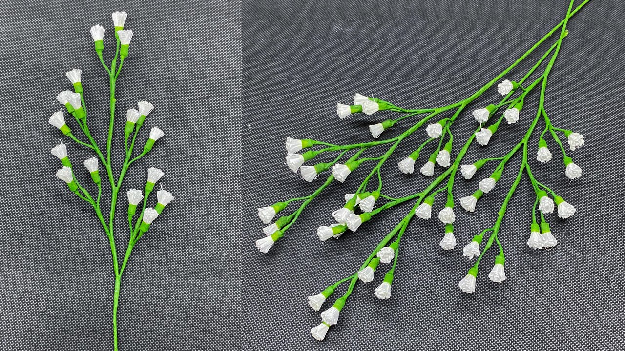 DIY | Cara Membuat Bunga Baby Breath Dari Pita Satin Yang Sangat Mudah ...