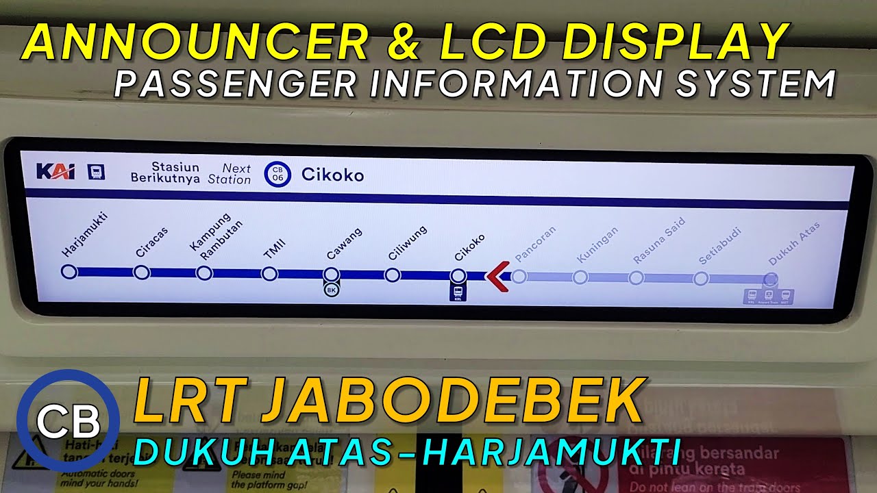 Announcer & PIDS LCD Information Display LRT Jabodebek - Cibubur Line ...