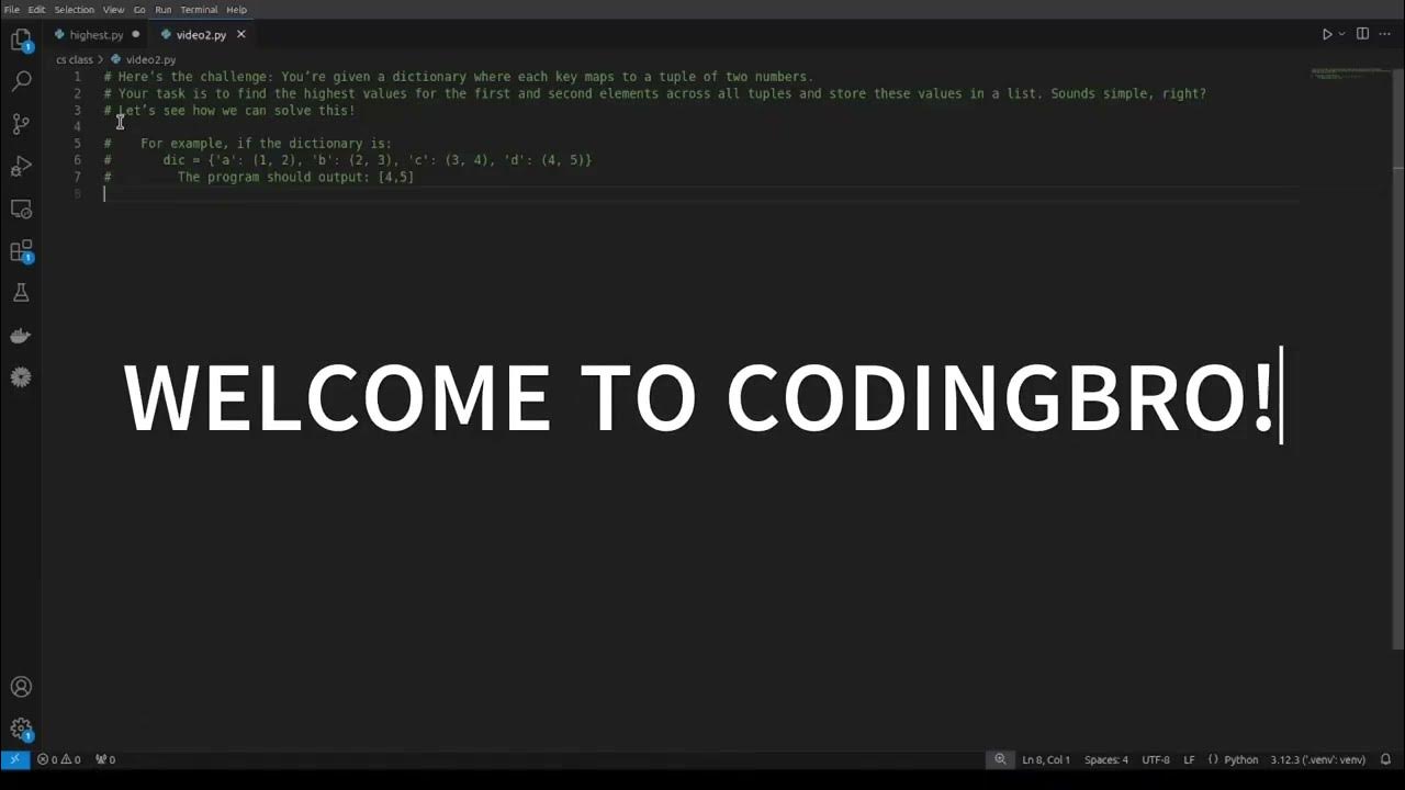 Find the Highest Values in a Dictionary of Tuples – Python Coding Challenge! - YouTube
