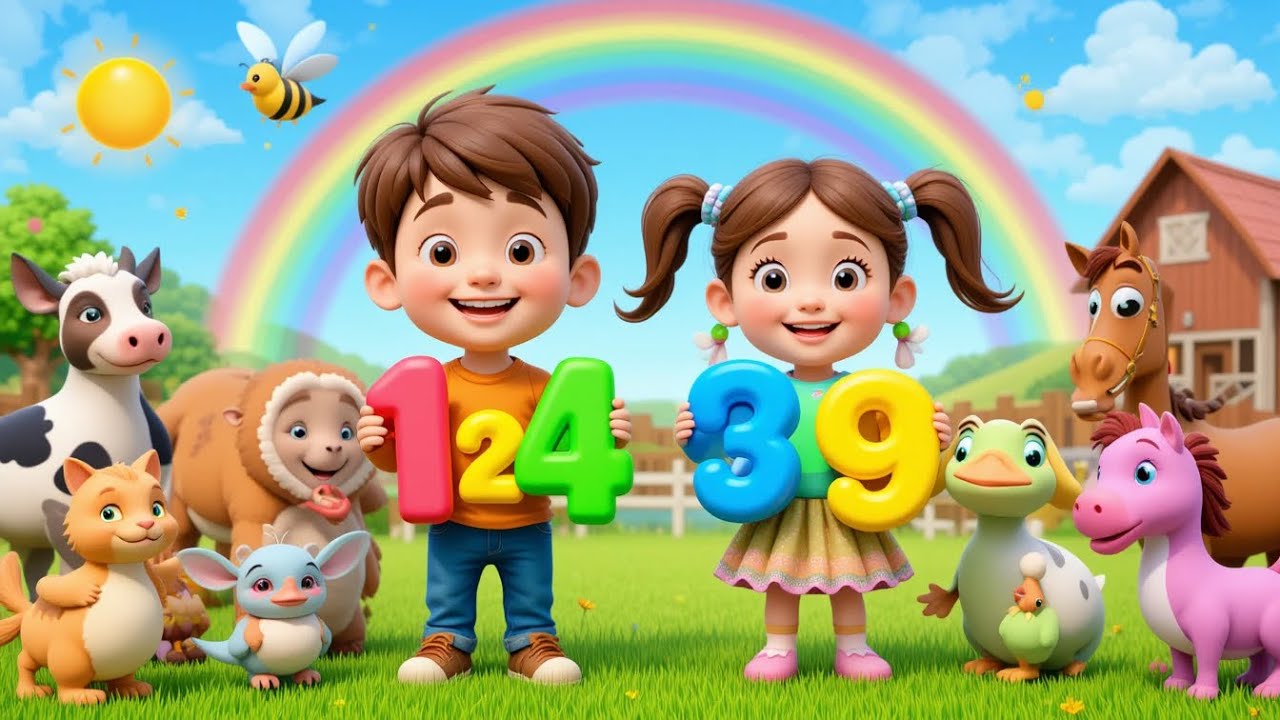 Counting with Animals | Fun Numbers Song for Kids | Learn 1 to 10 with ...