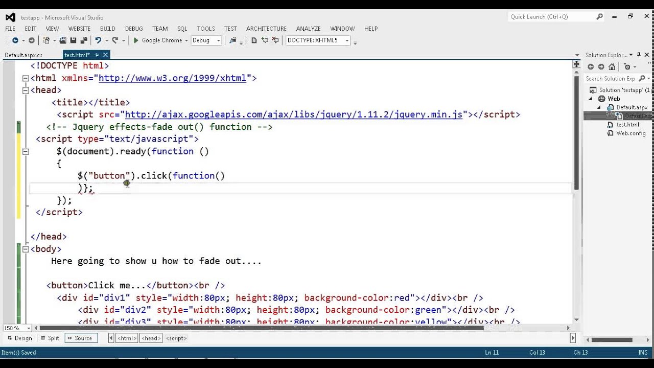 Fadeout Html Text Div Effect Using Jquery Youtube 8911