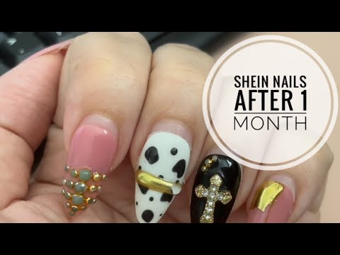 I WORE SHEIN PRESS ON NAILS FOR 1 MONTH !! 🥳🎉 - YouTube