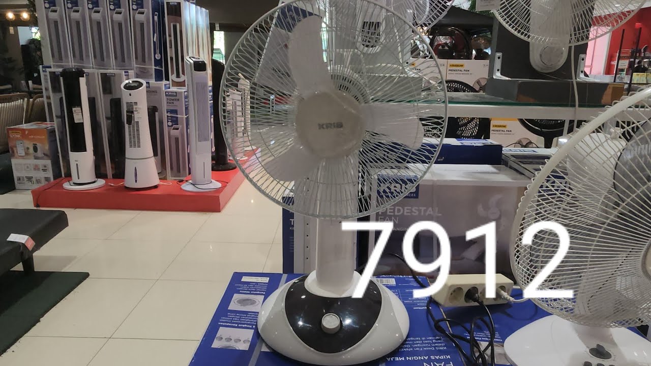 12" high speed kris desk fan - YouTube