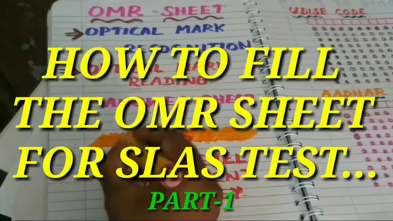 HOW TO FILL AN OMR SHEET FOR SLAS EXAM #PART - 1 - YouTube