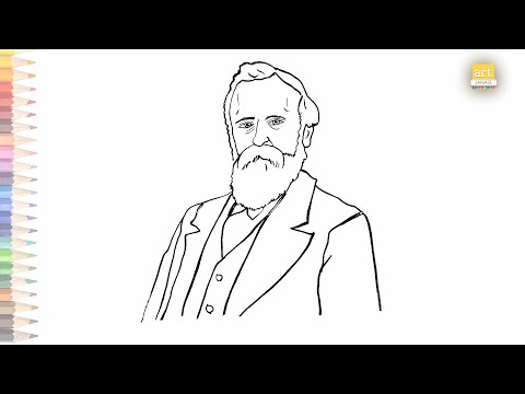 Rutherford B Hayes drawing | How to draw Rutherford B. Hayes - YouTube