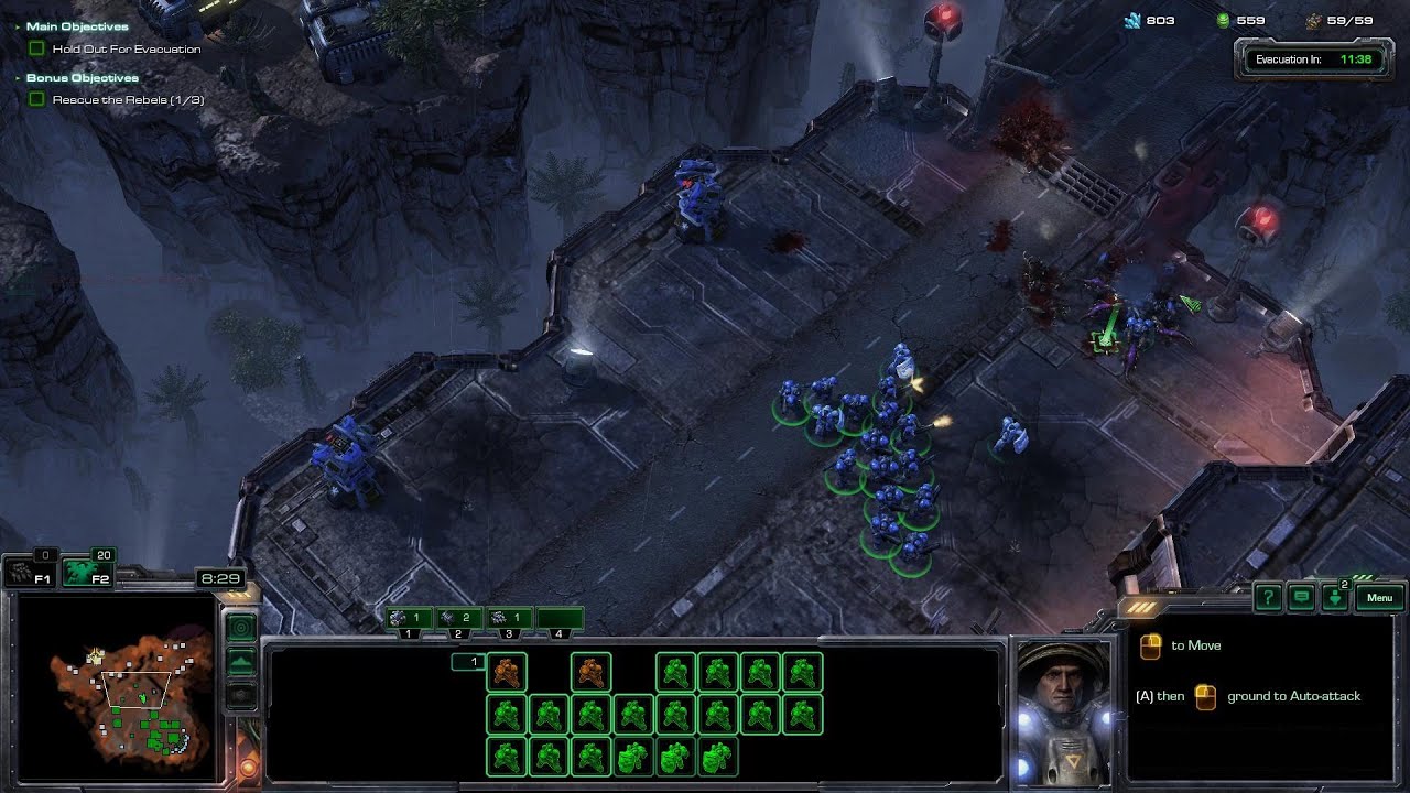 (Starcraft 2 Wings of Liberty #2) Phòng thủ trước bầy Zerg chờ Hyperion cứu viện - YouTube