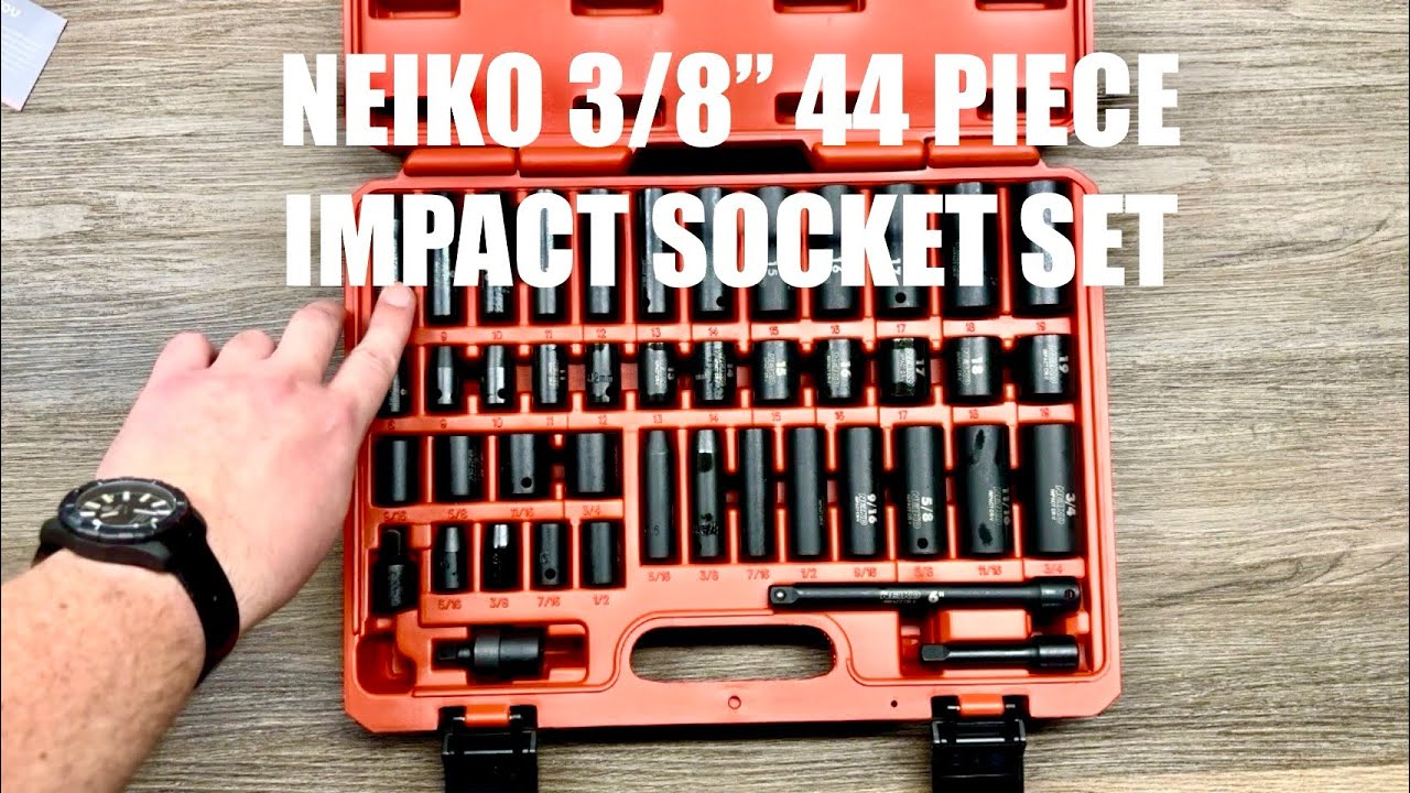 Neiko 3/8” Impact Socket Set 44 Piece - YouTube