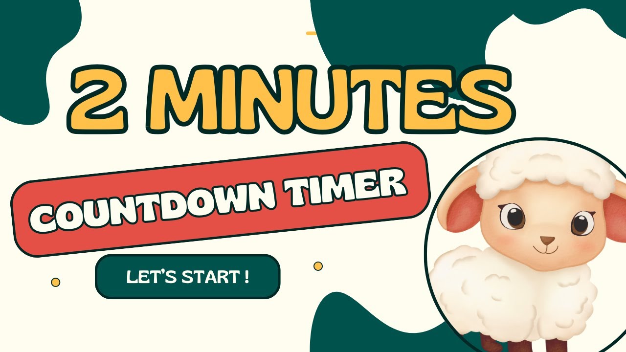 SHEEP COUNTDOWN ! 2:00 🐑 countdown timer from 2 minutes to zero in ...