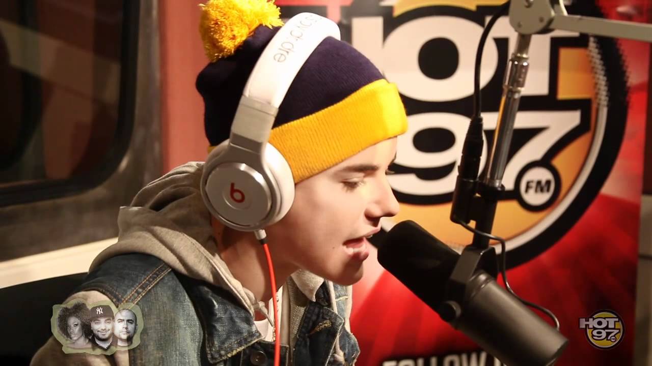 Justin Bieber Exclusive Rap at HOT 97 - YouTube