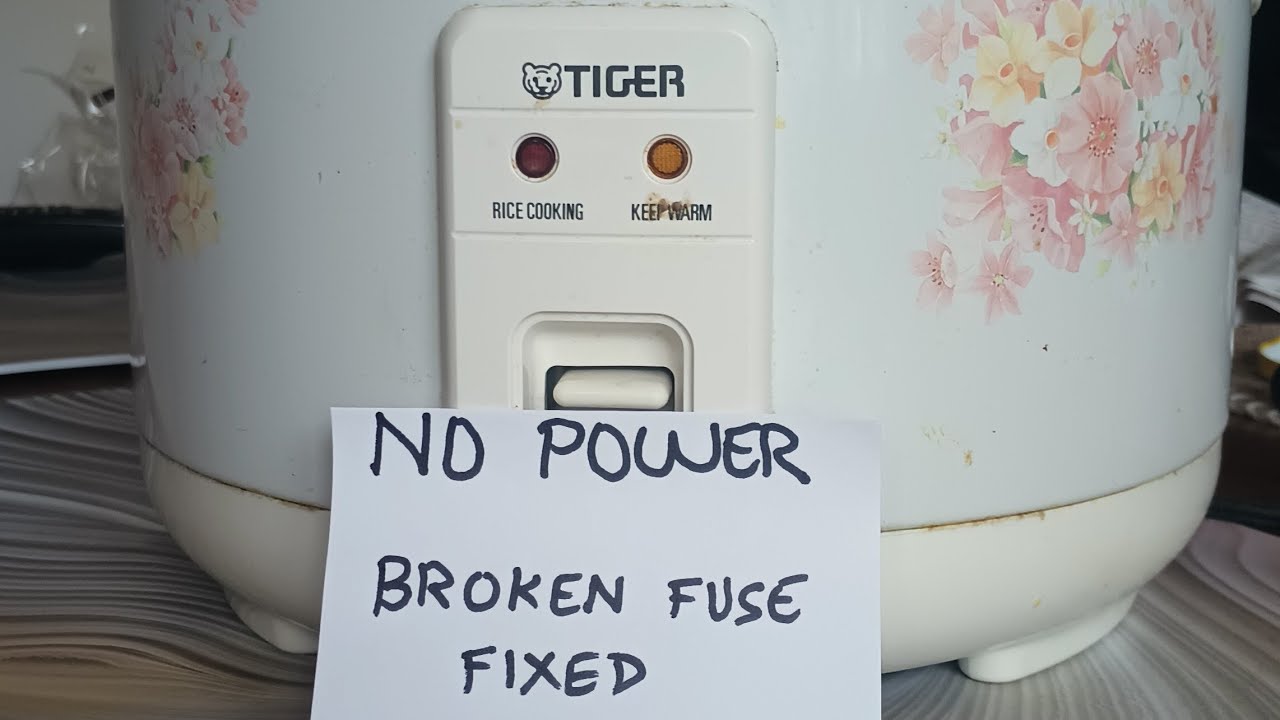 Rice Cooker no power, no turn on, thermal fuse replacement - YouTube