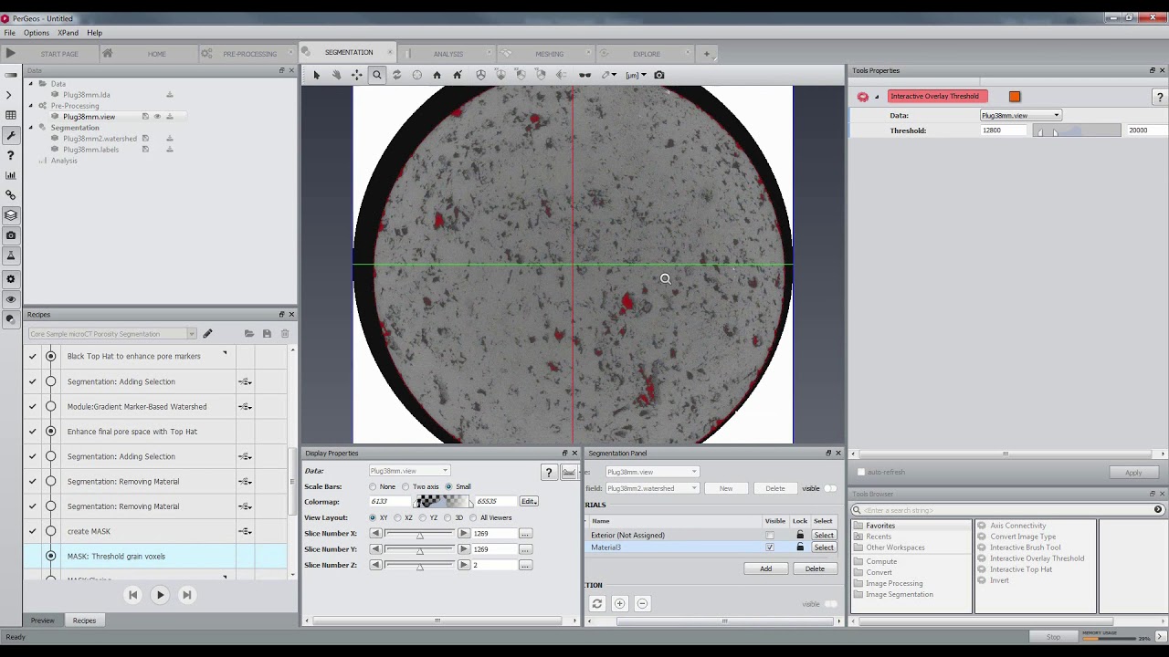 PerGeos Software | Out of core pore space segmentation in a carbonate ...