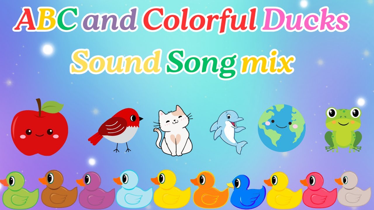 Count And Learn 1 to 10 Colorful Ducks | ABC Animal Song | ABC Phonic ...