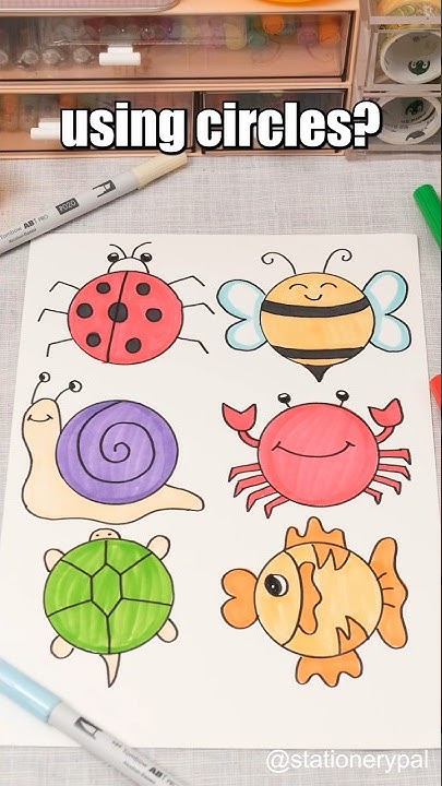 Challenge: Draw animals using circles!🎨 - YouTube