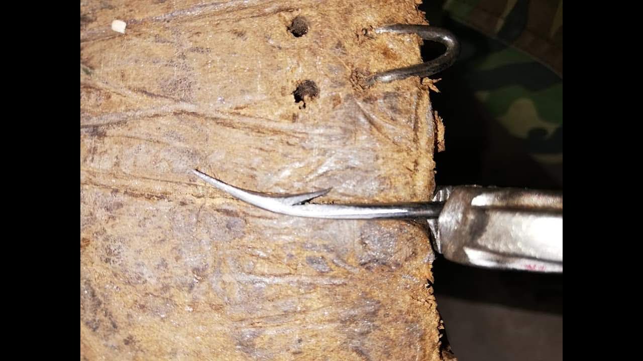 How to fish hook 5 , with hand for fish hooks! Pumpkin fish hook - YouTube